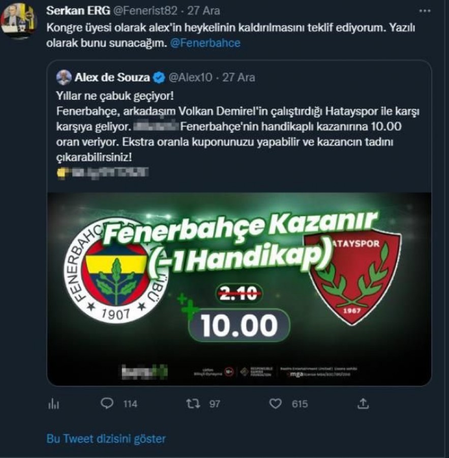 Alex de Souza'nın heykeli kaldırılacak mı?