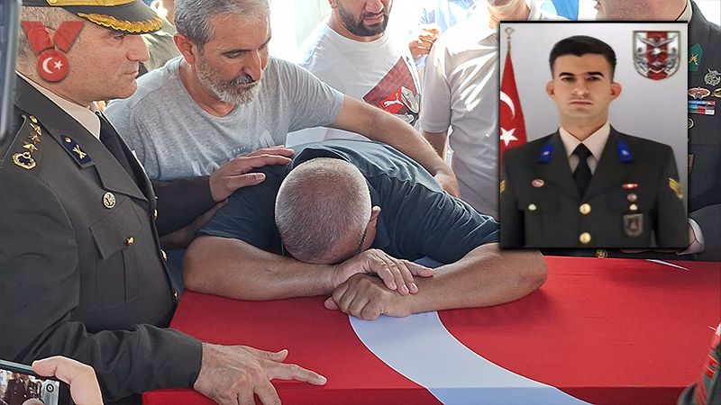 Acı veda... Şehit babasından oğluna son bakış